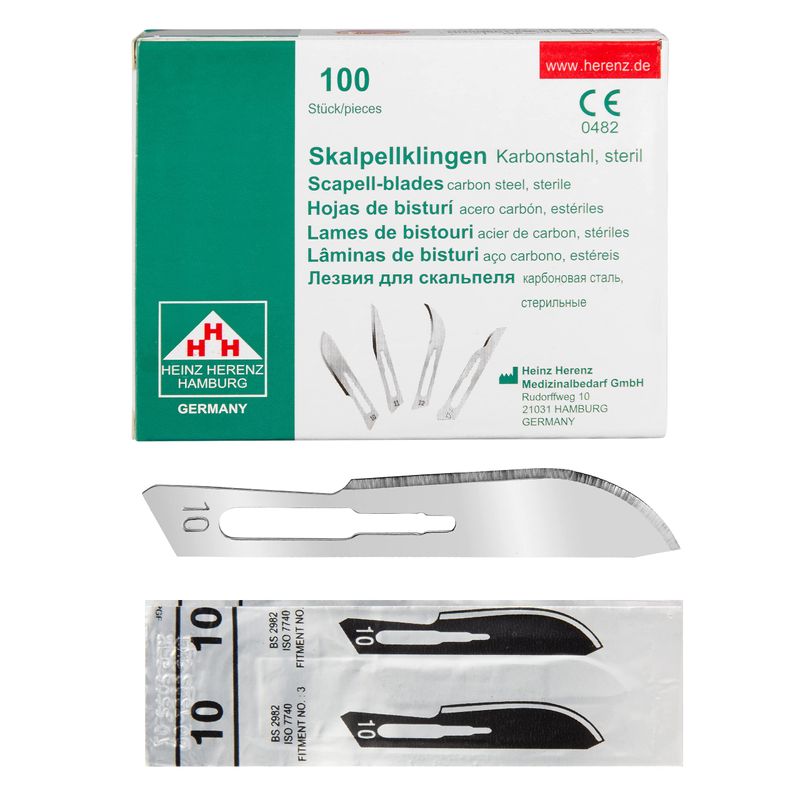 Shehadeh - Pack of 100 Sterile Scalpel Blades Figure 10 for Scalpel ...