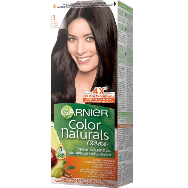 Garnier Color Naturals Nourishing Permanent Hair Color Cream - No. 3 ...