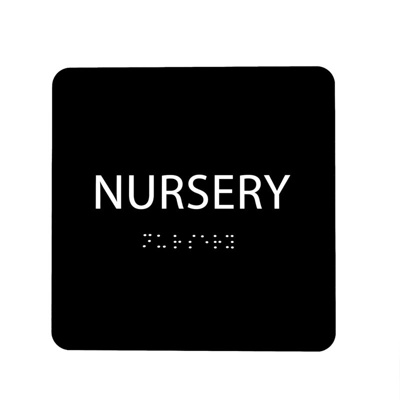 ADA CENTRAL SIGNS - 6" X6" Baby Nursery Sign - ADA Compliant Tactile ...