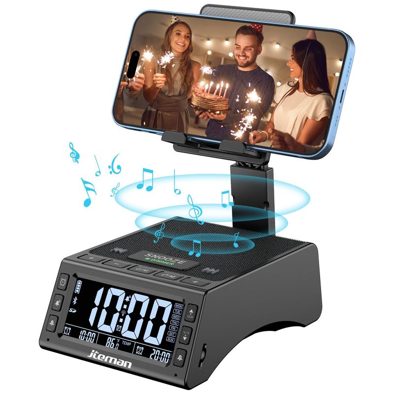 JTEMAN Gifts for Men Women,Cell Phone Stand with Wireless Bluetooth ...