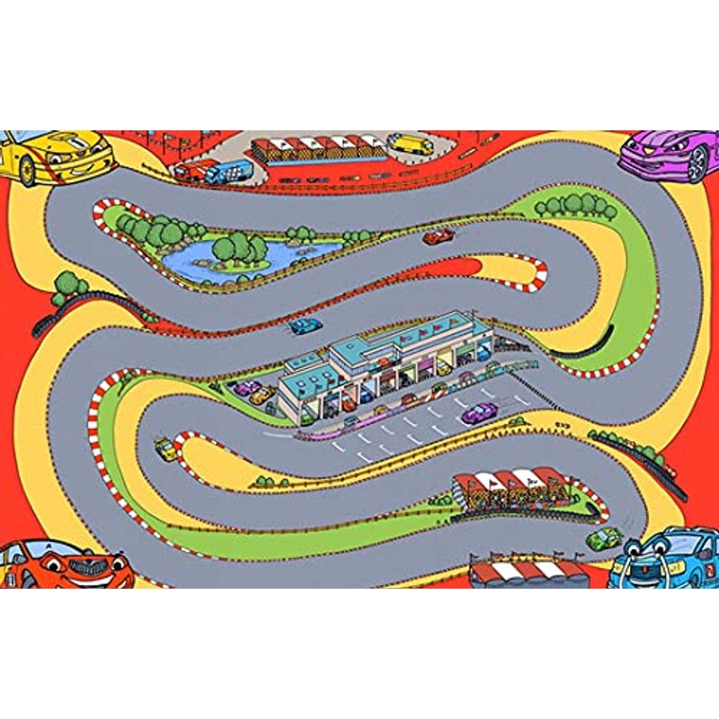 Cars Red Racing Track Activity Play Mat - Pretend Play, Role-Play ...