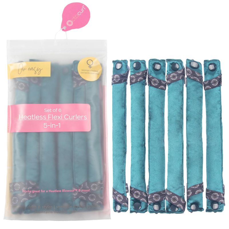 Octocurl Flexi Curlers - Heatless Blowout Rods for Heatless Curls ...