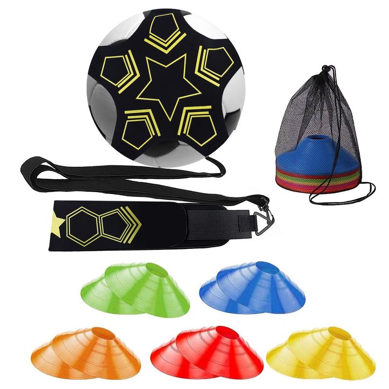 wadafen Football Training Set - Football Kick Trainer 20 Football ...