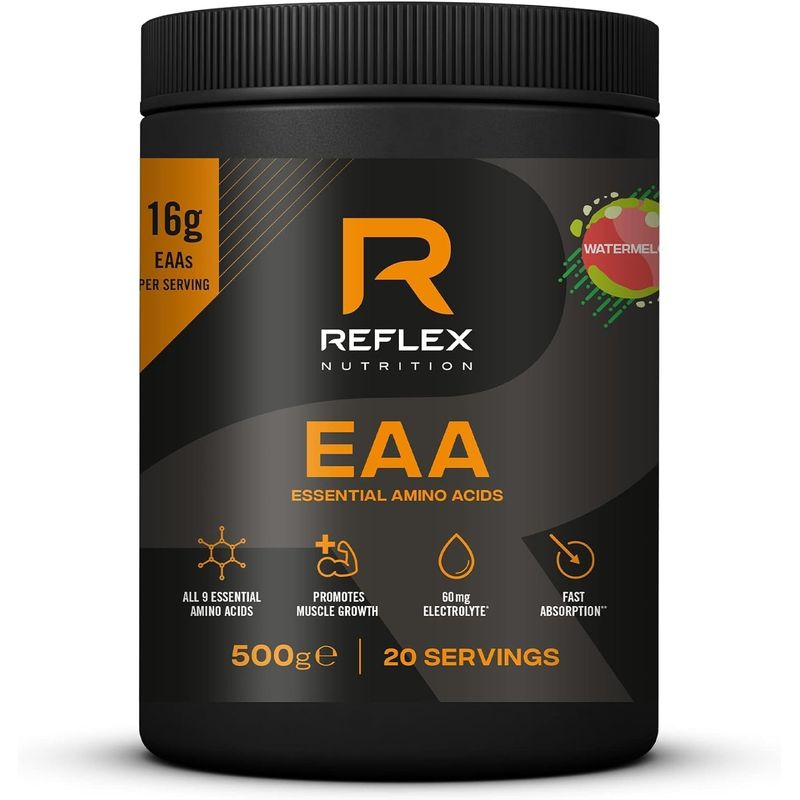 Reflex Nutrition EAA - Complete Essential Amino Acids - 16g EAAs with BCAAs, Vitamin B6 ...
