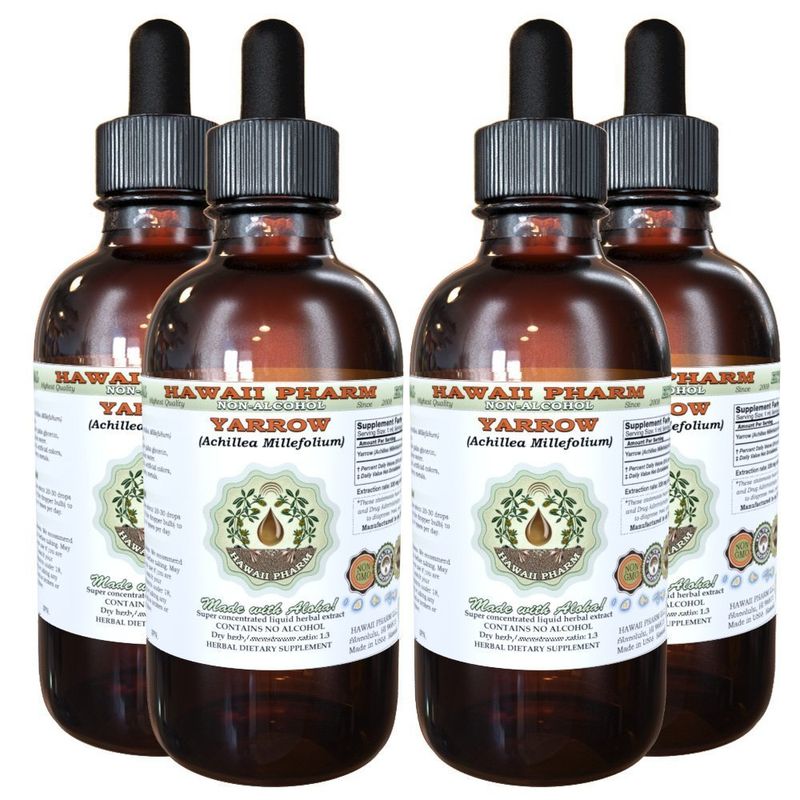 Hawaii Pharm Yarrow Alcohol-Free Liquid Extract, Organic Yarrow ...