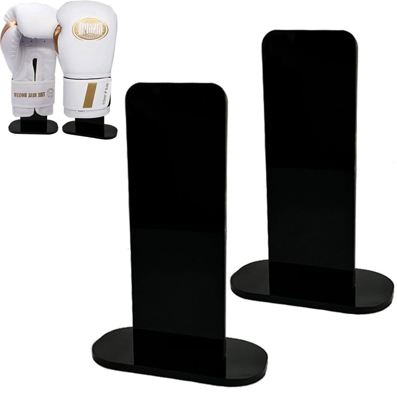 LITAITAI Black Boxing Glove Display Case,Boxing Gloves Stand Holder ...