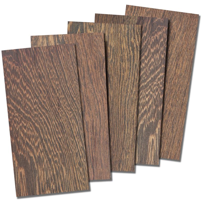 Wenge Wood Sheets 1/8" Thick, 4x8 inch Lumber Veneer Pieces Planks Thin ...