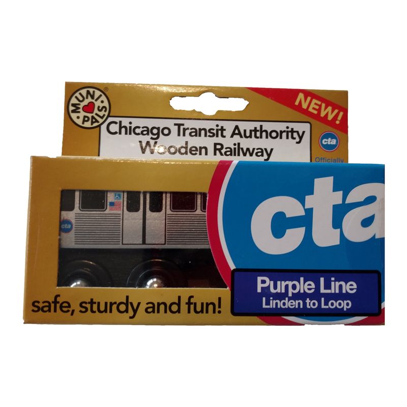 MUNI PALS Munipals Chicago Transit Authority Wooden Railway Purple Line ...