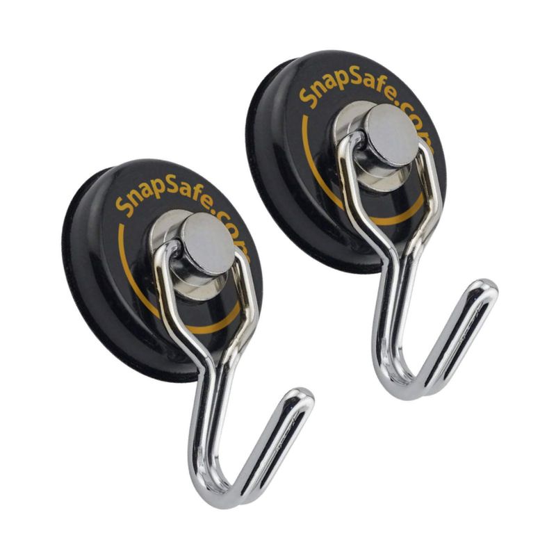 SnapSafe Magnetic Swivel Hooks 2 Pack, 75914 - Round Magnets with ...
