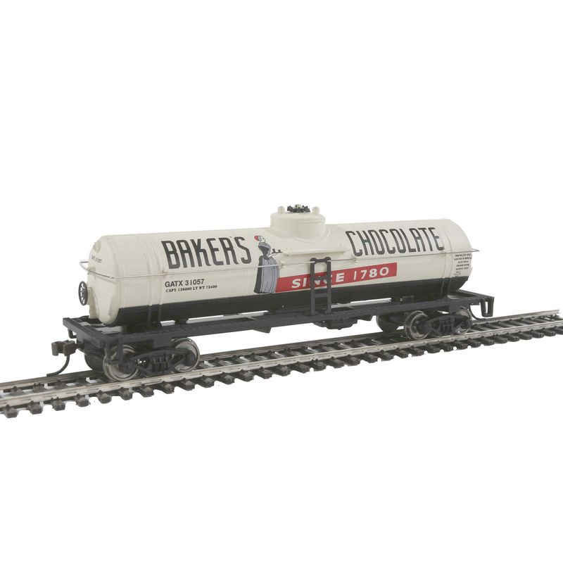 Walthers Trainline HO Scale Model 40' Tank Car - Baker's Chocolate GATX ...