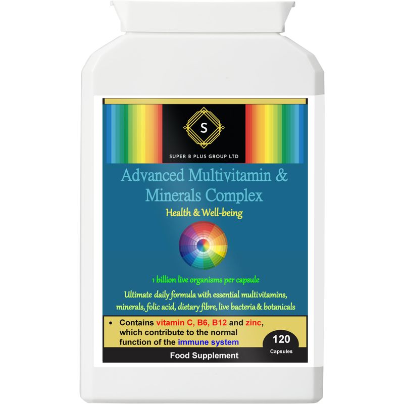 Advanced Multivitamin & Minerals Complex, 120 Capsules, All-in-One ...