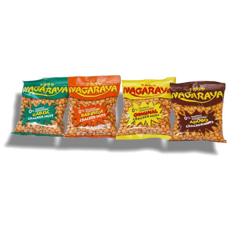 Nagaraya Cracker Nuts Assorted Bundle 4-Pack: Original, Barbecue ...