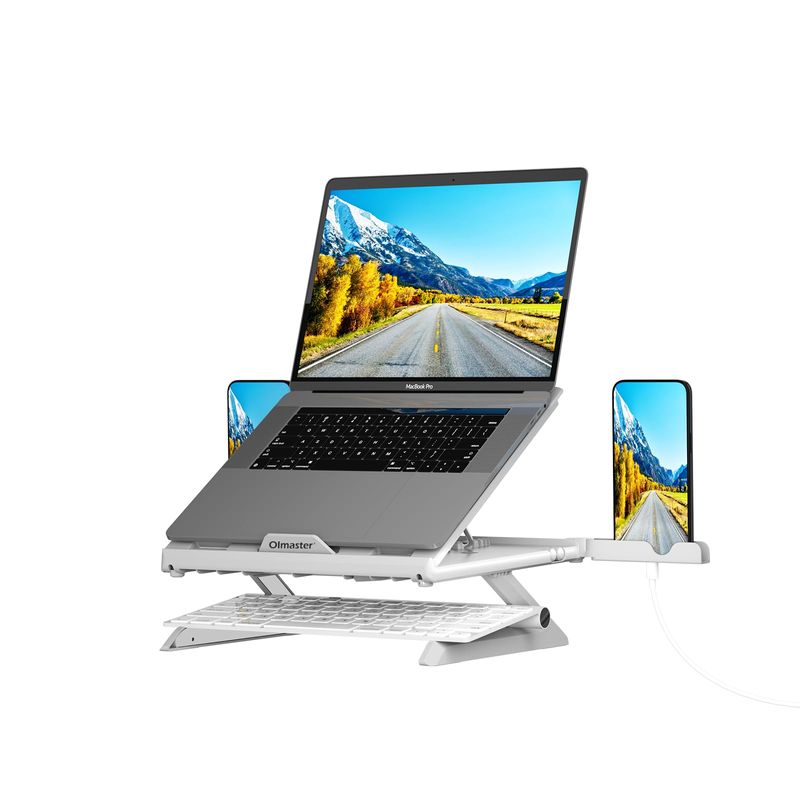 Olmaster Laptop Stand, Multi-Angle Adjustable Portable Foldable Laptop ...