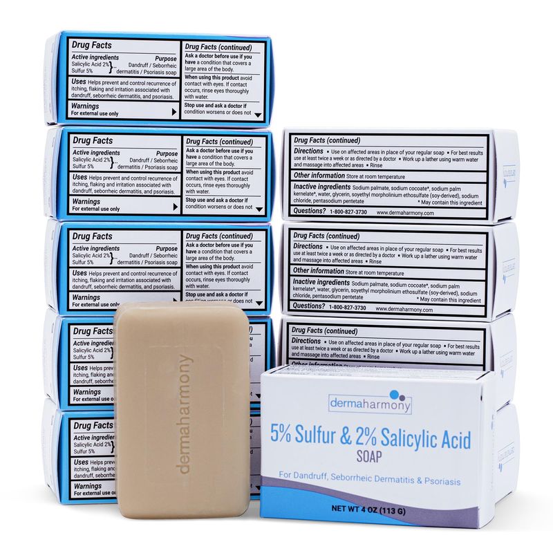 Dermaharmony 5% Sulfur 2% Salicylic Acid Bar Soap 4 oz – Crafted for ...
