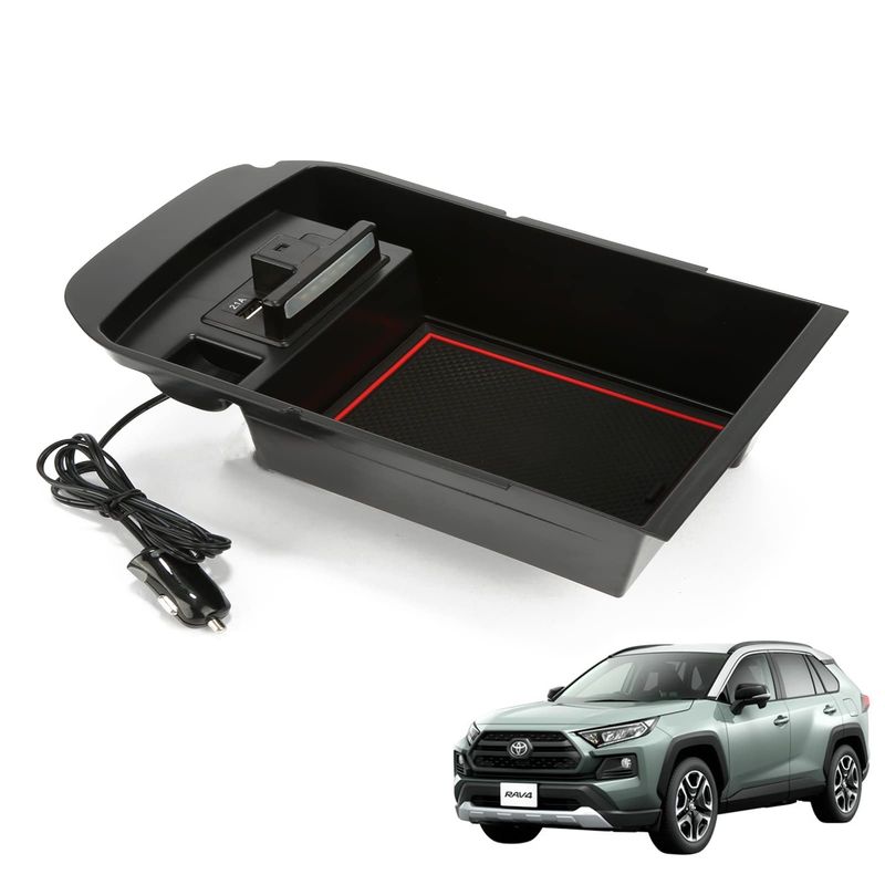 HI-LINE Toyota RAV4 50 Series Console Tray, Center Console, LED Light ...