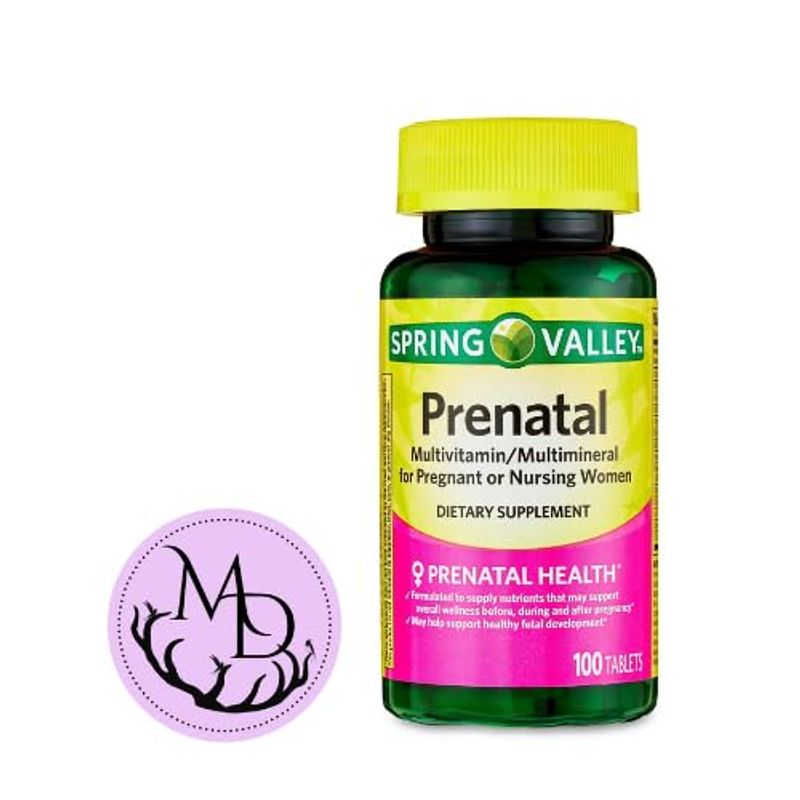 Spring Valley Prenatal Multivitamin/Multimineral for Pregnant and ...