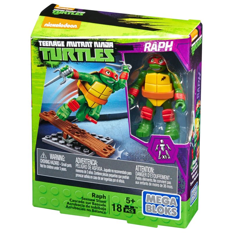 Mega Bloks Teenange Mutant Ninja Turtles Raph Seesaw Stunt Building ...
