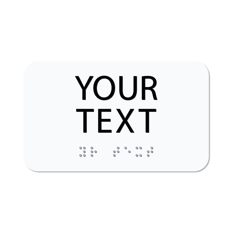 ALPHA DOG ADA SIGNS Custom ADA Compliant Braille Sign, 3"x5" Room ...