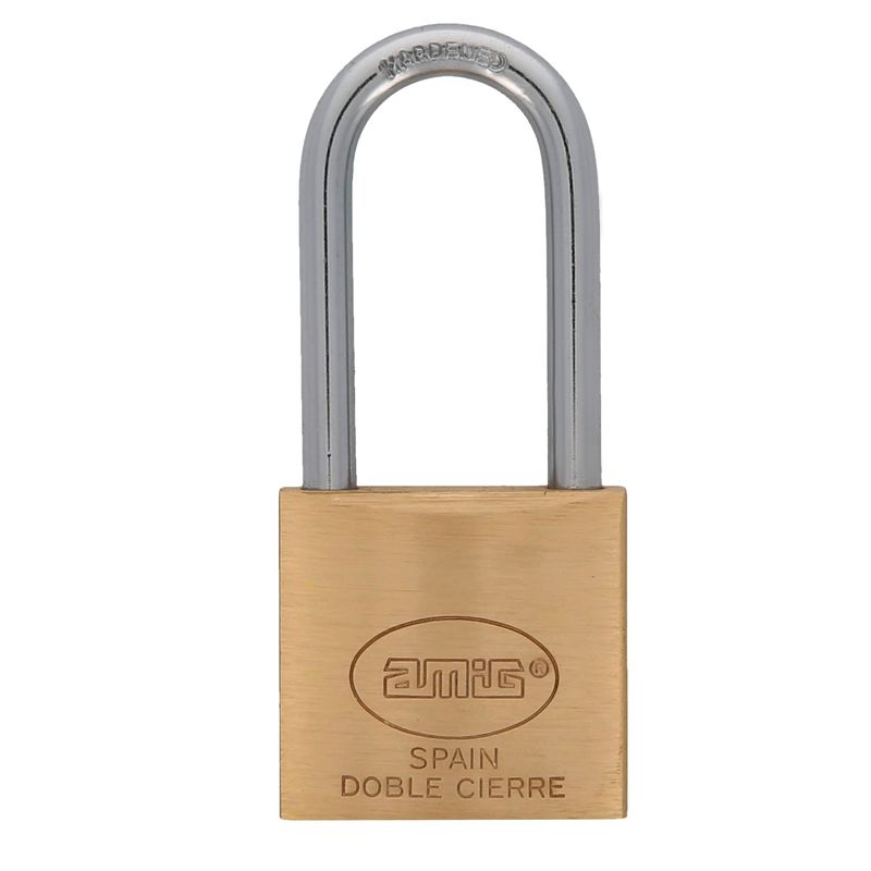 AMIG - Security Padlock | Includes 2 Keys | Long Bow | Brass and Steel ...