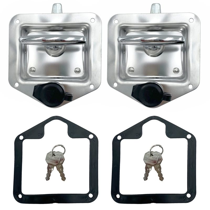 2 Pcs L8815 Tool Box Latch T Handle Latches with Lock Highly Polished ...