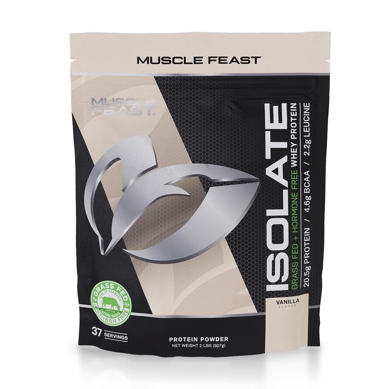 Muscle Feast Grass-Fed Whey Protein Isolate, All Natural Hormone Free ...