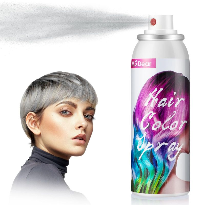 Gray Hair Spray Color ONE-TIME USE Colors for Crazy Hair Day Temporary ...