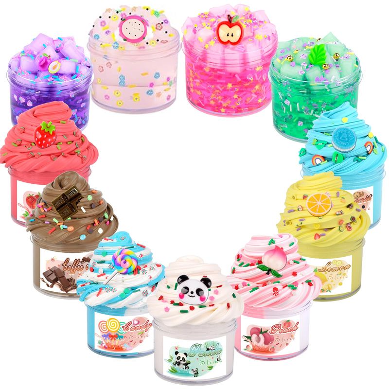 Scented 11 Pack Slime kit with 4 Clear Slime and 7 Butter Slime ...