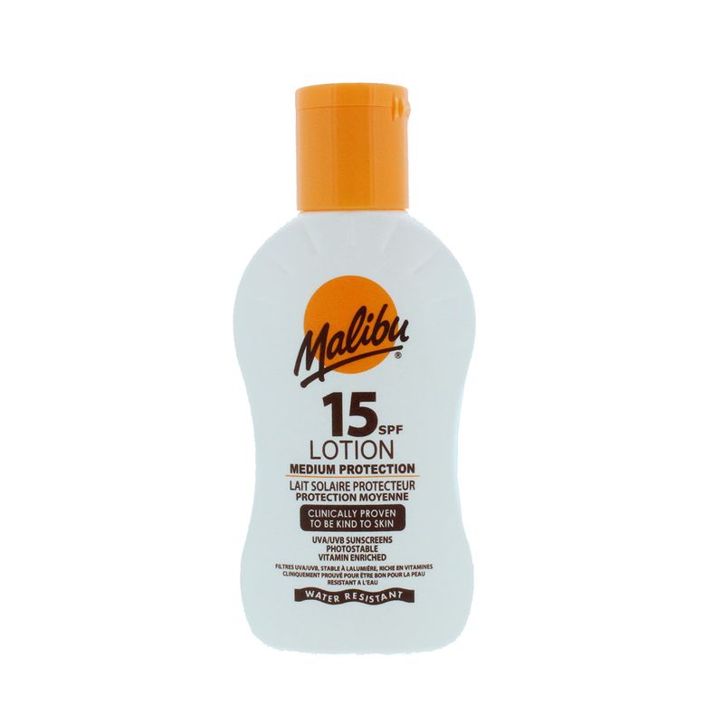 Malibu Sun SPF 15 Lotion, Medium Protection Sun Cream, Water Resistant ...