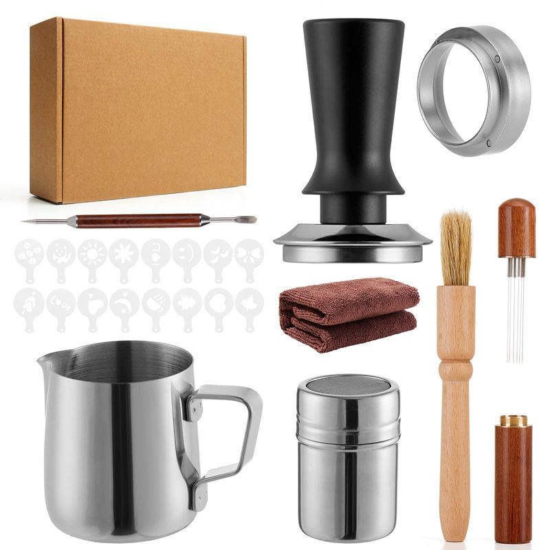 24pcs Espresso Tamper Set, Barista Tools Kit for Coffee Machine, Spring ...