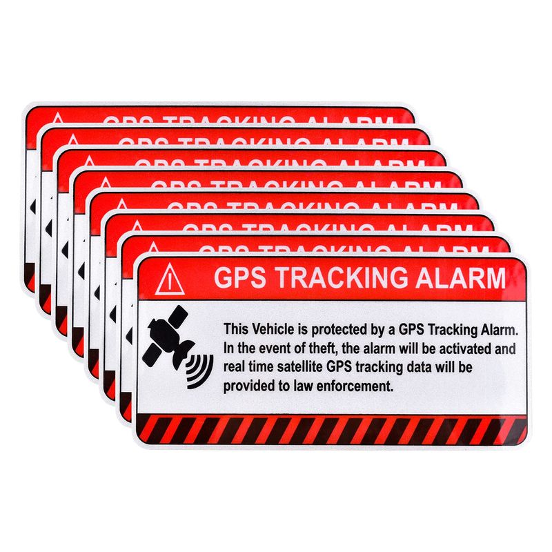 Anti Theft GPS Tracking Sticker Kit, Self Adhesive Car Sticker, Warning ...