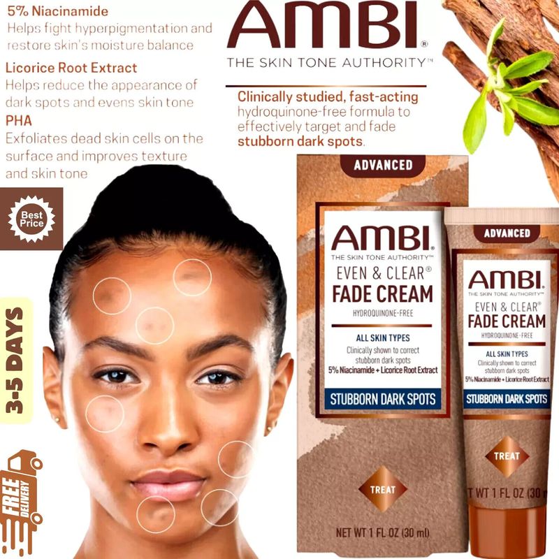 AMBI Skin Dark spot Fade cream Lightening Bleaching Cream Dark Spot ...