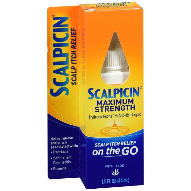 Scalpicin Scalp Itch Relief Hydrocortisone 1% Anti-Itch Liquid Maximum ...
