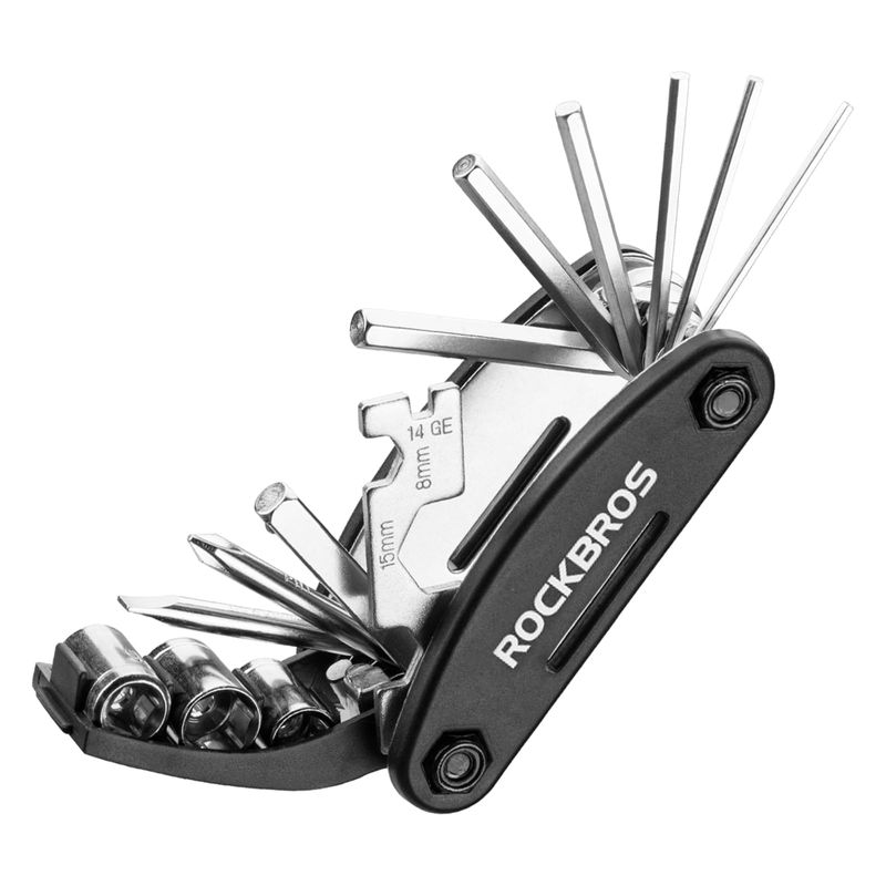 ROCKBROS Bicycle Multi-Tool Bicycle Tool Set, 16-in-1 Multi-functional, Portable, Hex Wrench ...