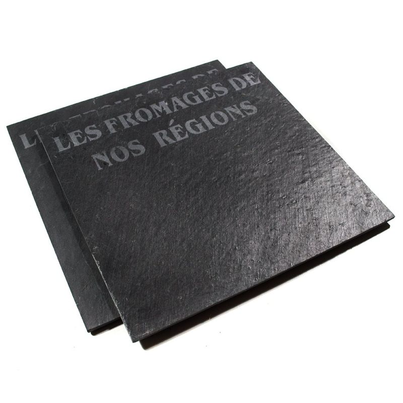 Set of 2 Square Slate Plates 25 x 25 cm High Quality Finish Slate ...