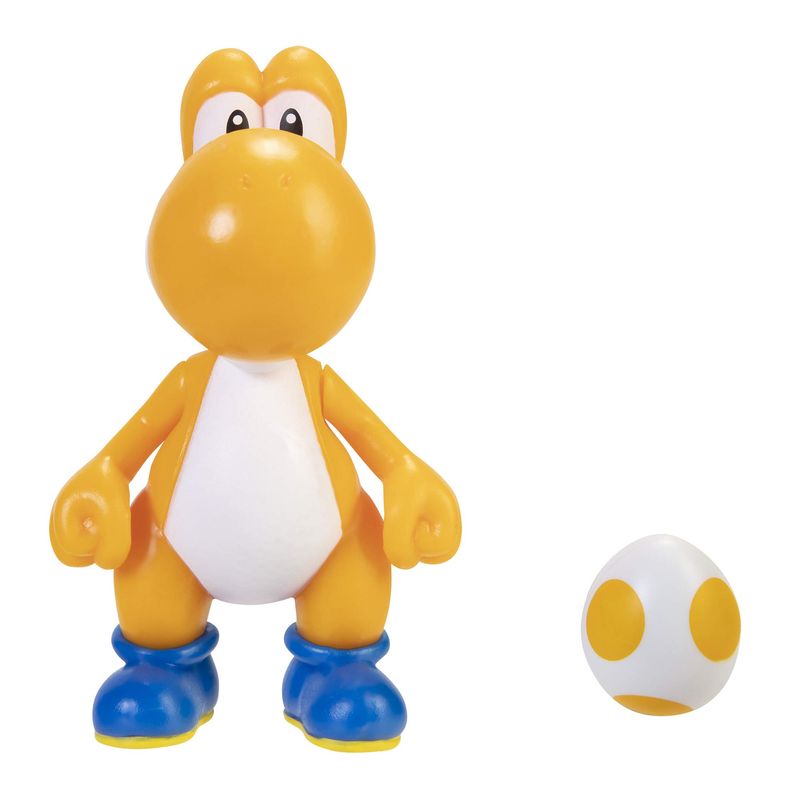 Super Mario Action Figure 4 Inch Orange Yoshi Collectible Toy with Egg ...