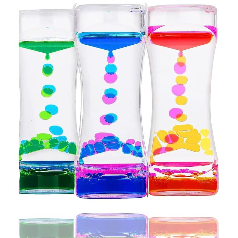 Liquid Hourglass Liquid Motion Timer Bubbler Interior Timer Desk Decor ...
