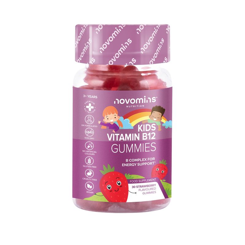 Kids Vitamin B12 Gummies - Energy & Metabolism Support Supplement - 30 ...
