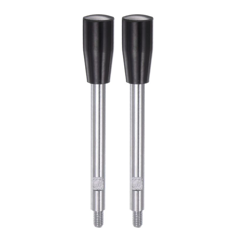 sourcing map 2pcs Clamping Handles M6 Thread 115mm (4.5") Length Chrome ...