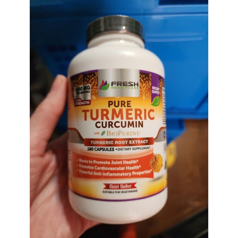 Turmeric Curcumin Supplement Capsules Vegetarian Inflammation Joint Arthritis - Online ...