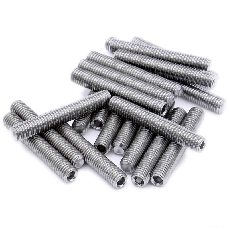 M6 (6mm x 25mm) Hex Socket Grub Screw (Cup Point) - Stainless Steel (A2 ...