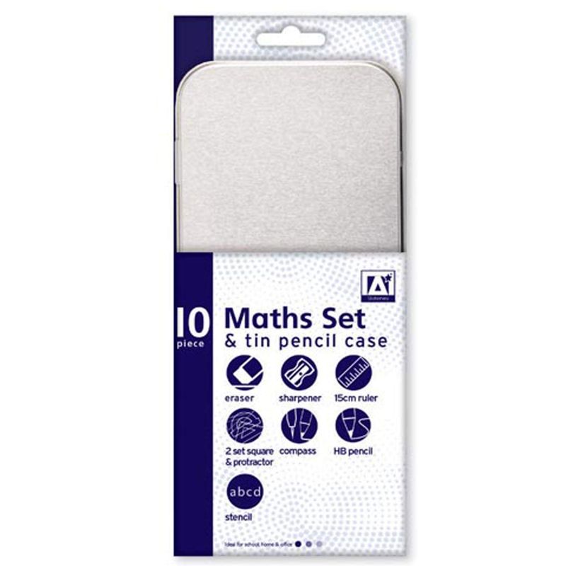 Geometry Mathematics Pencil Case Set In Tin - Online Marketplace ...