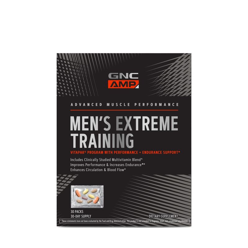GNC AMP Men's Extreme Training Vitapak | Developed for Max Performance ...