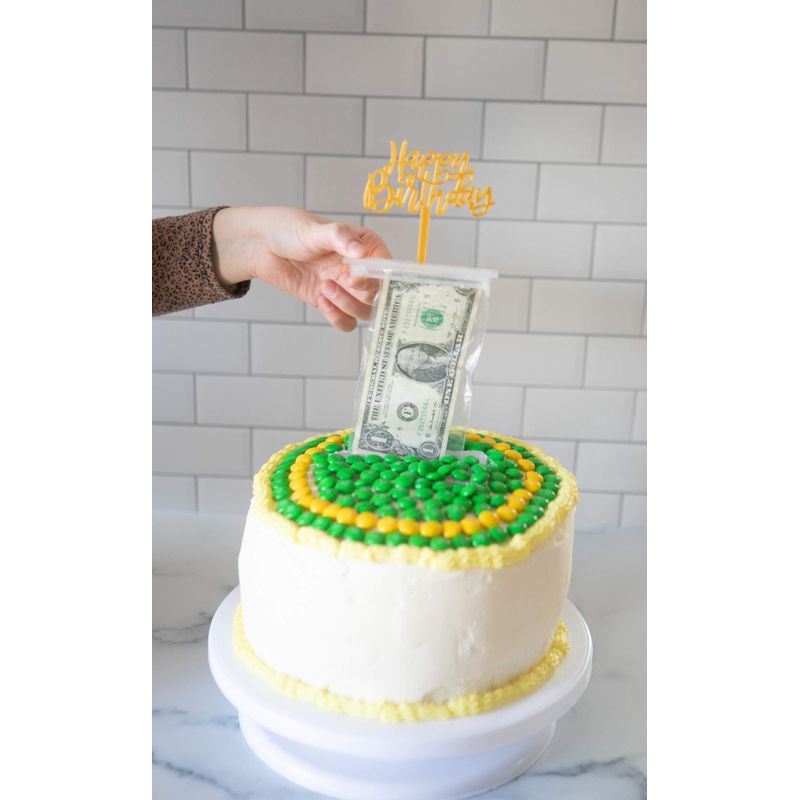 Money Cake Kit - Money Dispenser for Birthday Cake, includes Happy ...