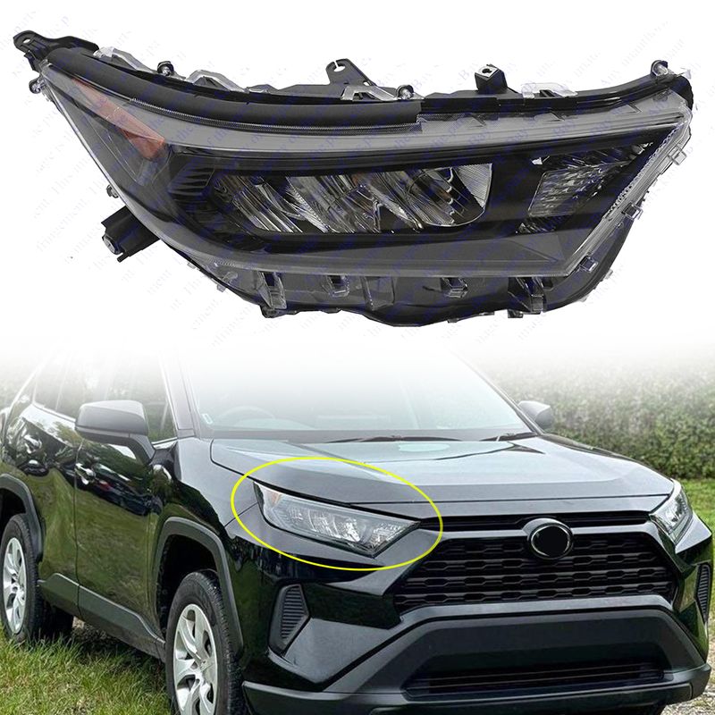 For 2019 2020 2021 2022 Toyota RAV4 LE Headlight Assembly Black ...