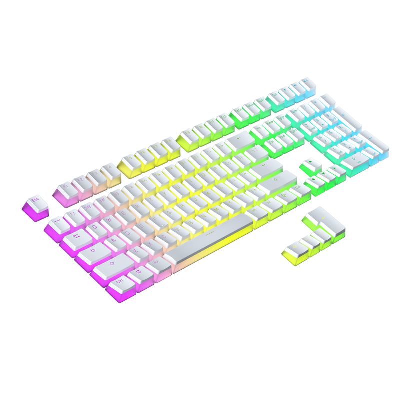 Ranked Pudding PBT Keycaps | 112 Double Shot Translucent ANSI US & ISO ...