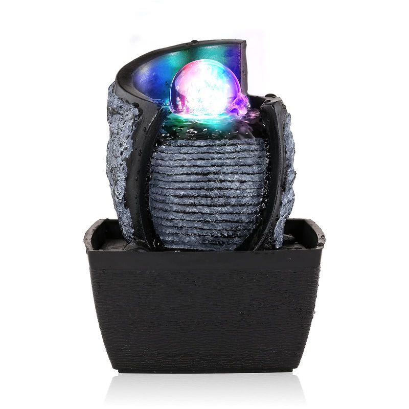 WICHEMI Indoor Fountain Tabletop Fountain Mini Waterfall Fountains ...