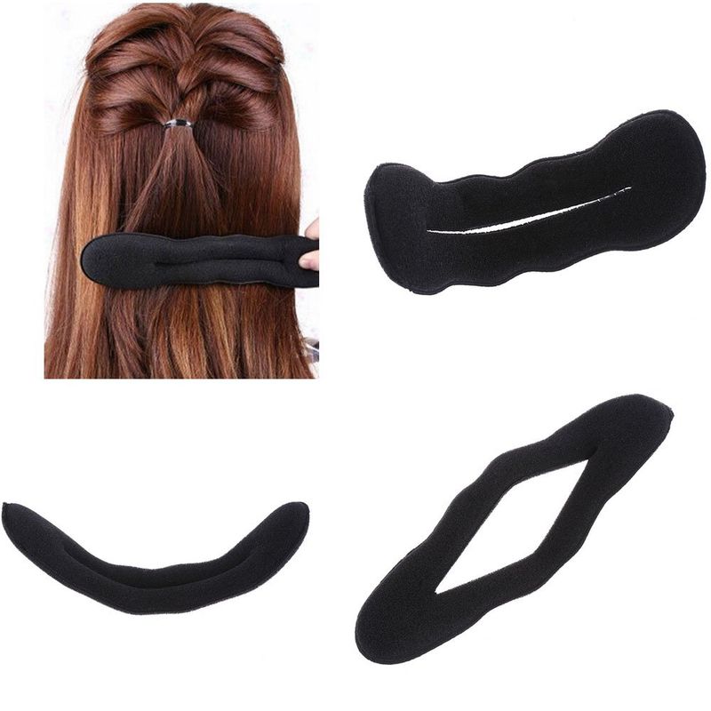 G4GADGET Original Magic Sponge Clip Foam Donut Hair Styling Bun Curler ...