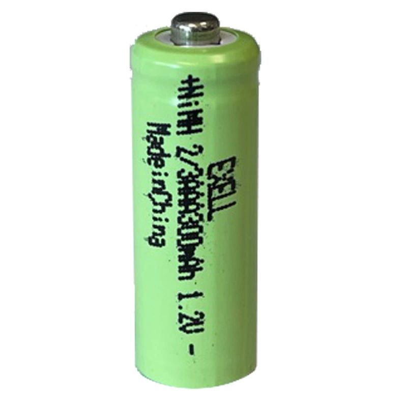 Exell 1.2V 2/3AAA 300mAh NiMH Rechargeable Button Top Battery use with ...