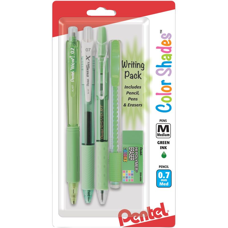 Pentel Color Shades Writing Pack - Pastel Light Green (BLBKALZBPK ...