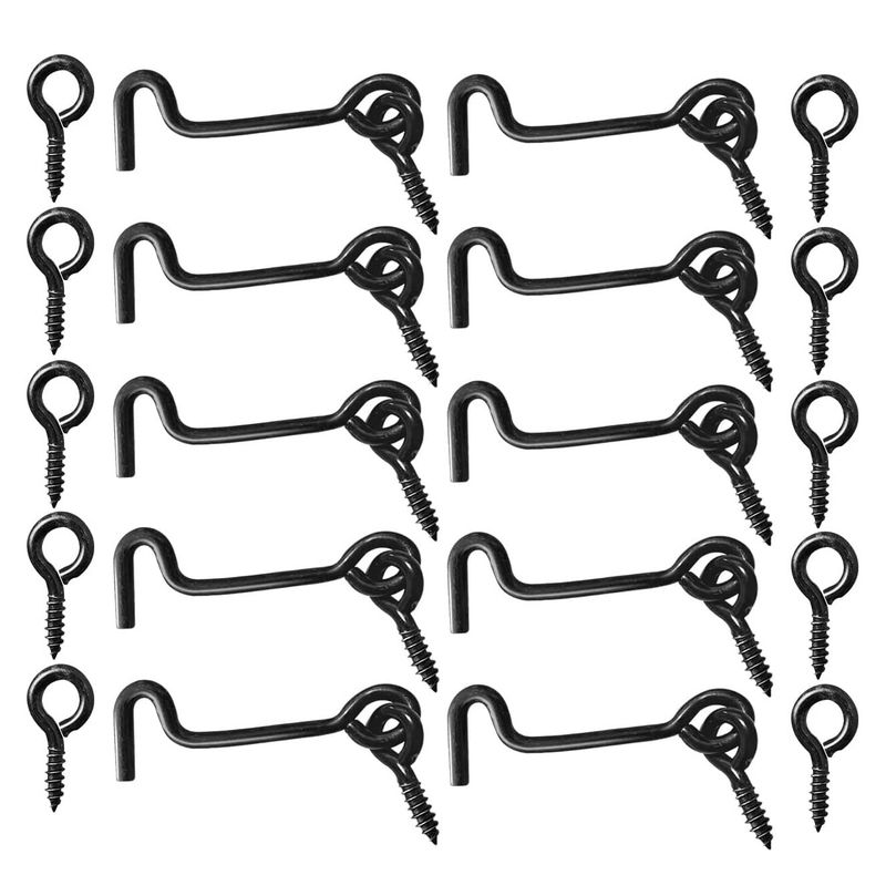 TERF® High Quality Cabin Hook and Eye Black 50mm (2 inch) Gate Door ...